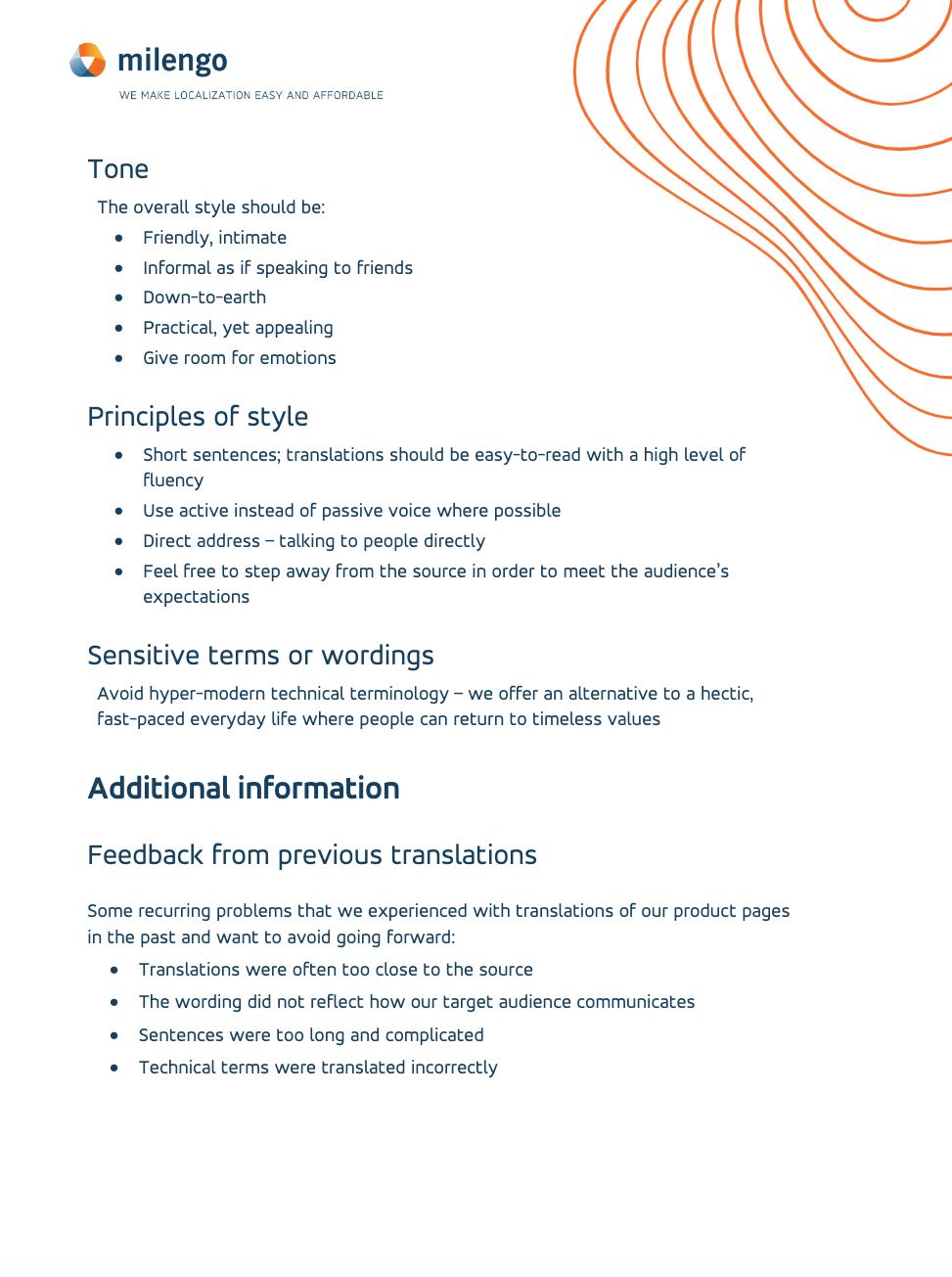 Marketing translation style guide | Milengo